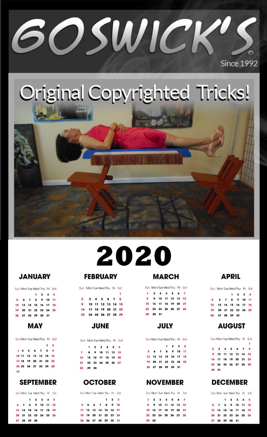 Original Calendars - Goswicks Magic Books